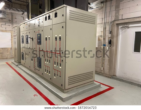 Electrical Switch Control Cabinet Electrical Switchboard Stock Photo ...