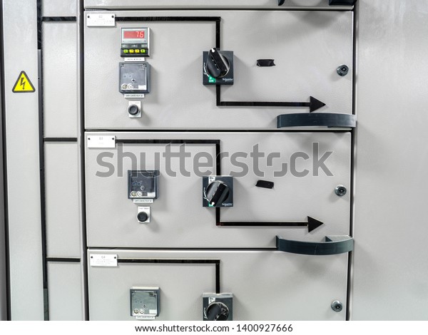 Electrical Switchgear Industrial Electrical Switch Panel Stock Photo ...