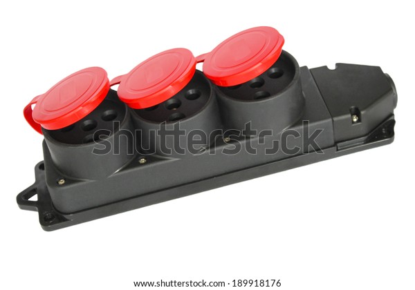 Electrical Threephase Sockets Plastic Casing Red Stock Photo 189918176 ...