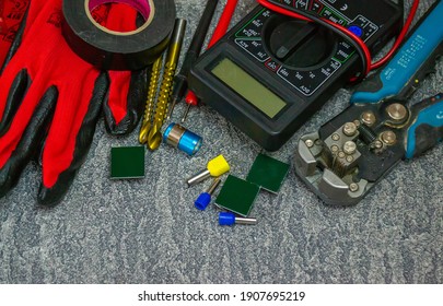 Electrical Tools Set Components Use Electrical Stock Photo 1907695219 ...