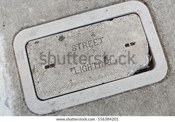 Electrical Underground Pull Box Street Lighting Stock Photo (Edit Now ...