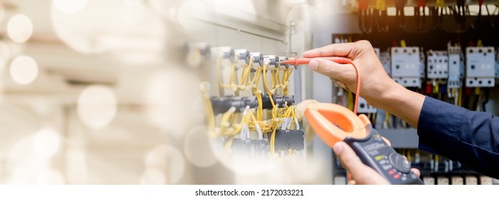 Electrician Engineer Work Tester Measuring Voltage Stock Photo ... Electrician Engineer Work Tester Measuring Voltage Stock Photo ...