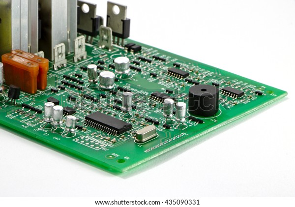 Electronic Circuit Board Pcb Ic Crystal Stock Photo (Edit Now) 435090331