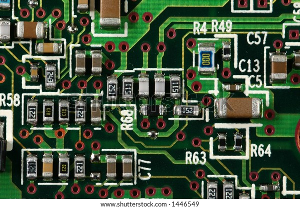 Electronic Circuits Closeup Stock Photo 1446549 | Shutterstock