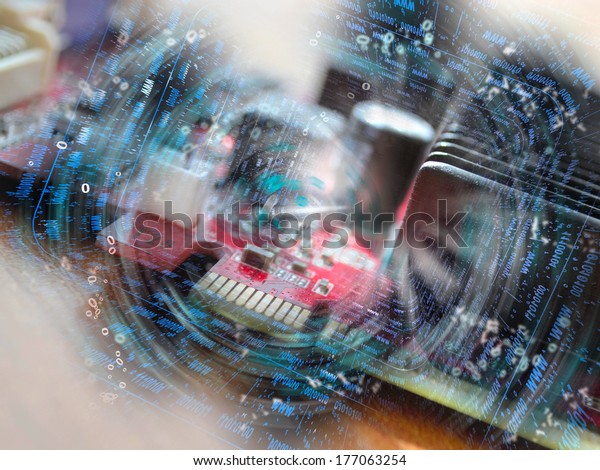 Electronic Device Digits Abstract Computer Background Stock Photo ...