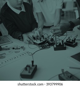 Electronic Experiment Observation Physics Study Concept Stock Photo ...