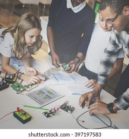 Electronic Experiment Observation Physics Study Concept Stock Photo ...