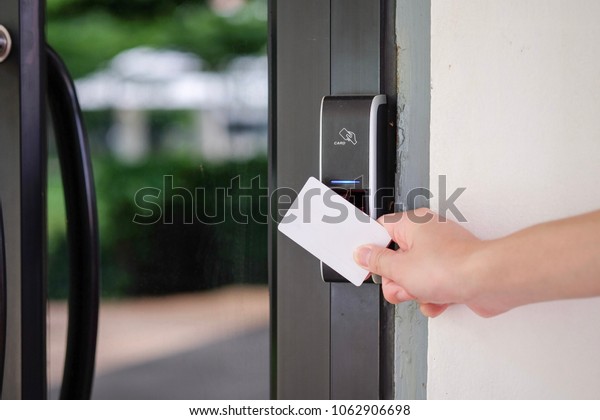 Electronic Key Access System Lock Unlock Stock Photo 1062906698 ...