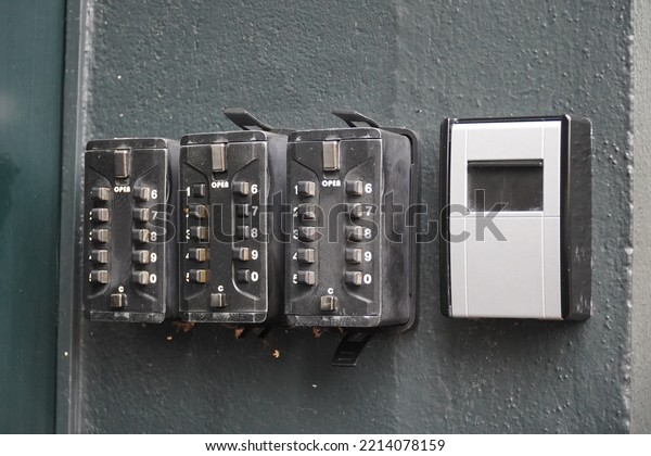 Electronic Keypad Locking System On Wall Stock Photo 2214078159 ...