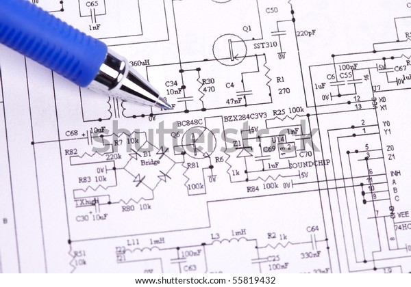 Electronic Schematic Diagram Ideal Technology Background Stock Photo ... Electronic Schematic Diagram Ideal Technology Background Stock Photo ...