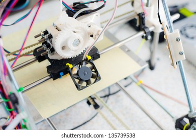 Electronic Three Dimensional Plastic Printer During Stock Photo ...