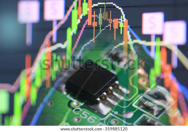 Electronics Circuit Segment Stock Chart Growing Stock Photo 359885120 ...
