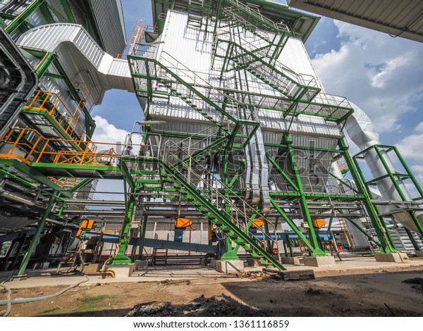 Electrostatic Precipitator Stack Biomass Power Plant Foto stock ...