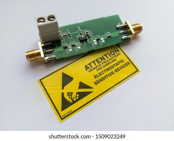 Electrostatic Sensitive Devices Marking Label Electronics Stock Photo ...