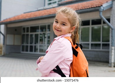 Elementary Student Going Back School Stock Photo (Edit Now) 15071476