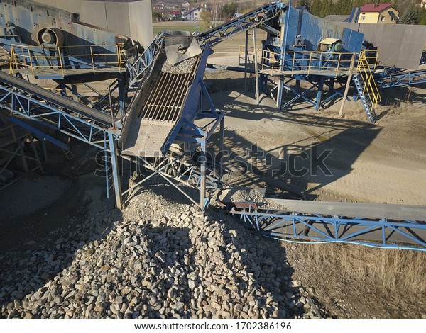 Elements Equipment Extraction Sorting Rubble Production Stock Photo ...