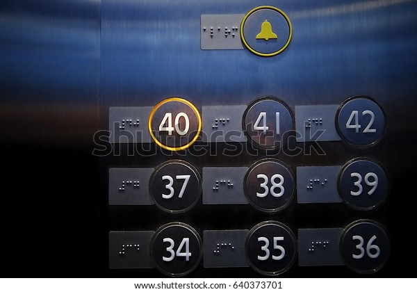 Elevator Lift Numeric Indicator 40th Floor Stock Photo (Edit Now) 640373701