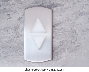 Elevator Lift Silver Button Triangle Down Stock Photo 1682751259 ...