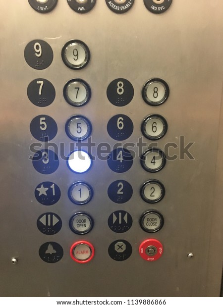 Elevator Panel Buttons Stock Photo 1139886866 | Shutterstock