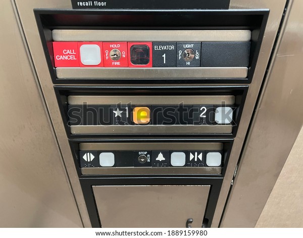 Elevator User Control Panel One Two Stock Photo 1889159980 | Shutterstock