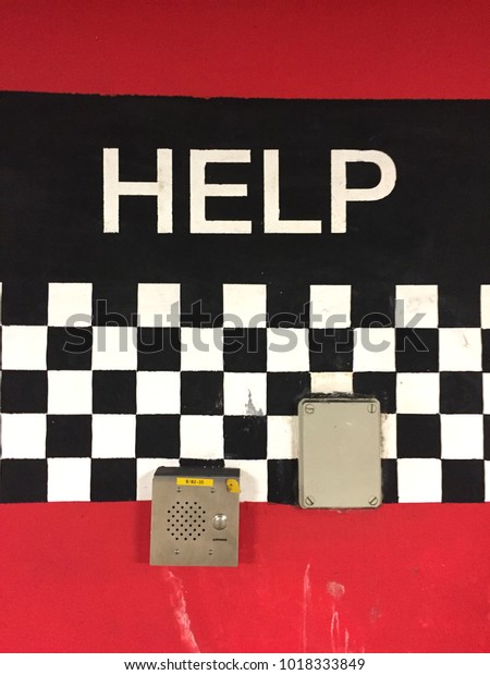 Emergency Help Button Signage Installed Carparks Stock Photo 1018333849 ...