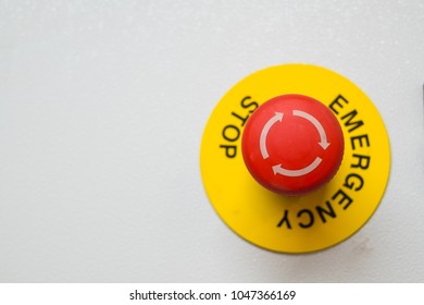 Emergency Machine Stop Button Stock Photo (Edit Now) 1047366169