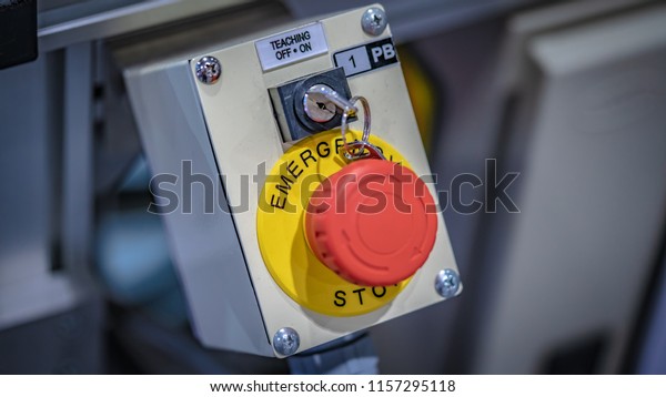 Emergency Stop Button Stock Photo (Edit Now) 1157295118