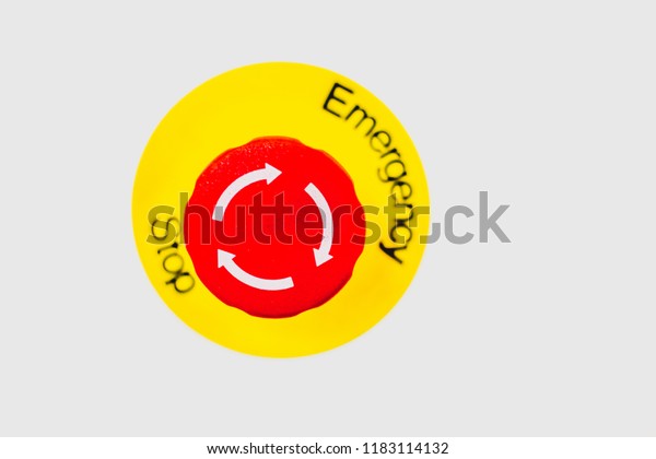 Emergency Stop Push Button Red Yellow Stock Photo 1183114132 | Shutterstock