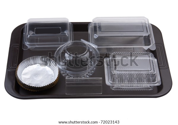 Empty Bakery Plastic Utensils Boxes Storage Stock Photo 72023143 ...