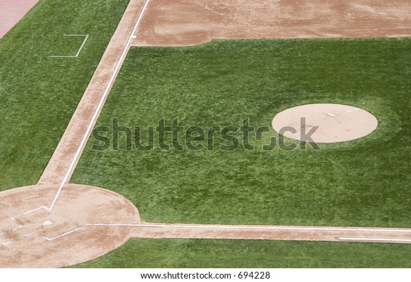 Empty Baseball Field Stock Photo (Edit Now) 694228