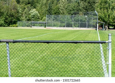 Empty Baseball Softball Diamond Back Fence Stock Photo (Edit Now ...