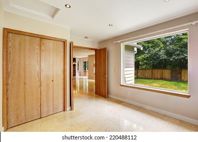 Empty Bedroom Interior Large Window Marble Stock Photo 220488112 ...