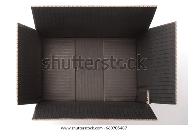 Empty Black Corrugated Carton Inside Stock Photo 660705487 | Shutterstock