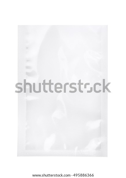 Empty Blank Transparent Plastic Bag Isolated Stock Photo 495886366 ...