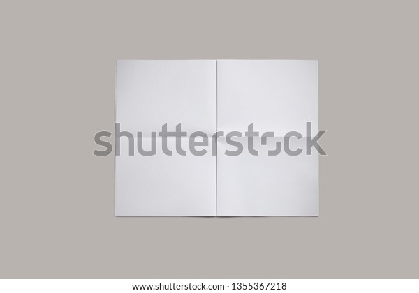 Empty Blank White Expanded Newspaper Mock Stock Photo 1355367218 ...