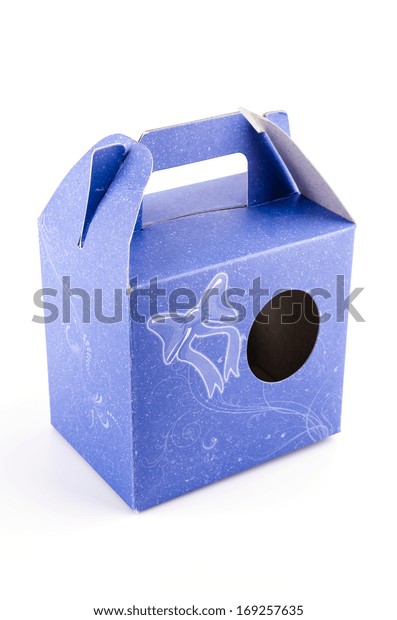 Empty Blue Box Isolated On White Stock Photo 169257635 | Shutterstock