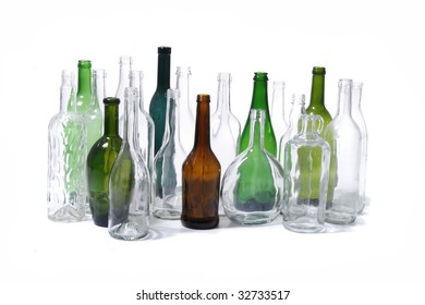 Empty Bottles Background Stock Photo (Edit Now) 32733517