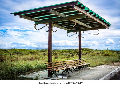 Empty Bus Stop Seaside Town Empty Stock Photo 682024942 | Shutterstock