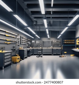 Empty Car Mechanical Workshop AI-generated image 2477400927 | Shutterstock