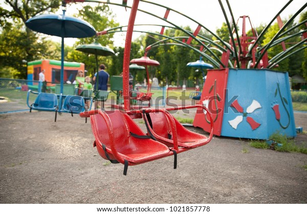 Empty Carousel Attraction Park Stock Photo 1021857778 | Shutterstock