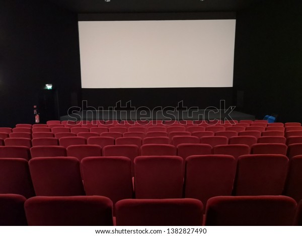 Empty Cinema Blank Screen Stock Photo 1382827490 | Shutterstock