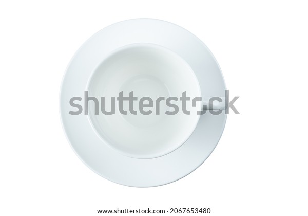 Empty Coffee Cup Top View Isolated Stock Photo 2067653480 | Shutterstock