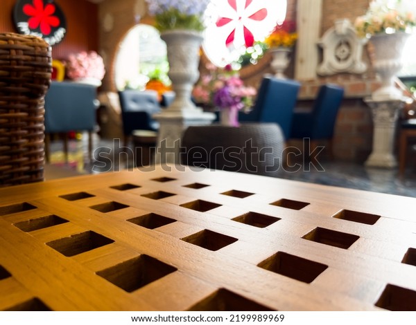 Empty Coffee Table Over Defocused Coffee Stock Photo 2199989969 ...