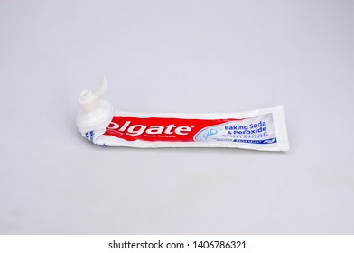 Empty Colgate Toothpaste On White Isolated Stock Photo 1406786321 ...