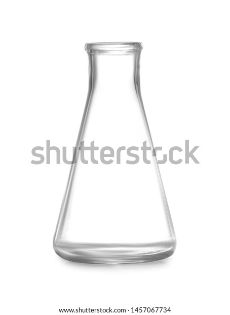 Empty Conical Flask On White Background Stock Photo 1457067734 ...