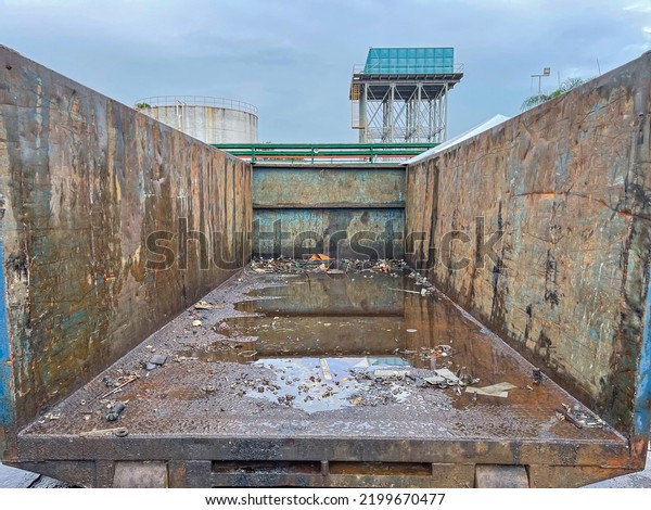 Empty Dumpster Roll On Roll Bin Stock Photo 2199670477 | Shutterstock