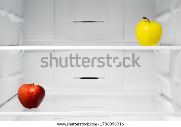 Empty Fridge Background Inside View Into Stock Photo 1786096916 ...
