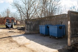 Warehouse of a new silver garbage featuring waste, garbage, and big ...