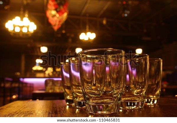 Empty Glass On Table Night Club Stock Photo 110465831 | Shutterstock