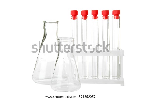 Empty Glass Test Tubes Flasks Isolated Stock Photo 591852059 | Shutterstock